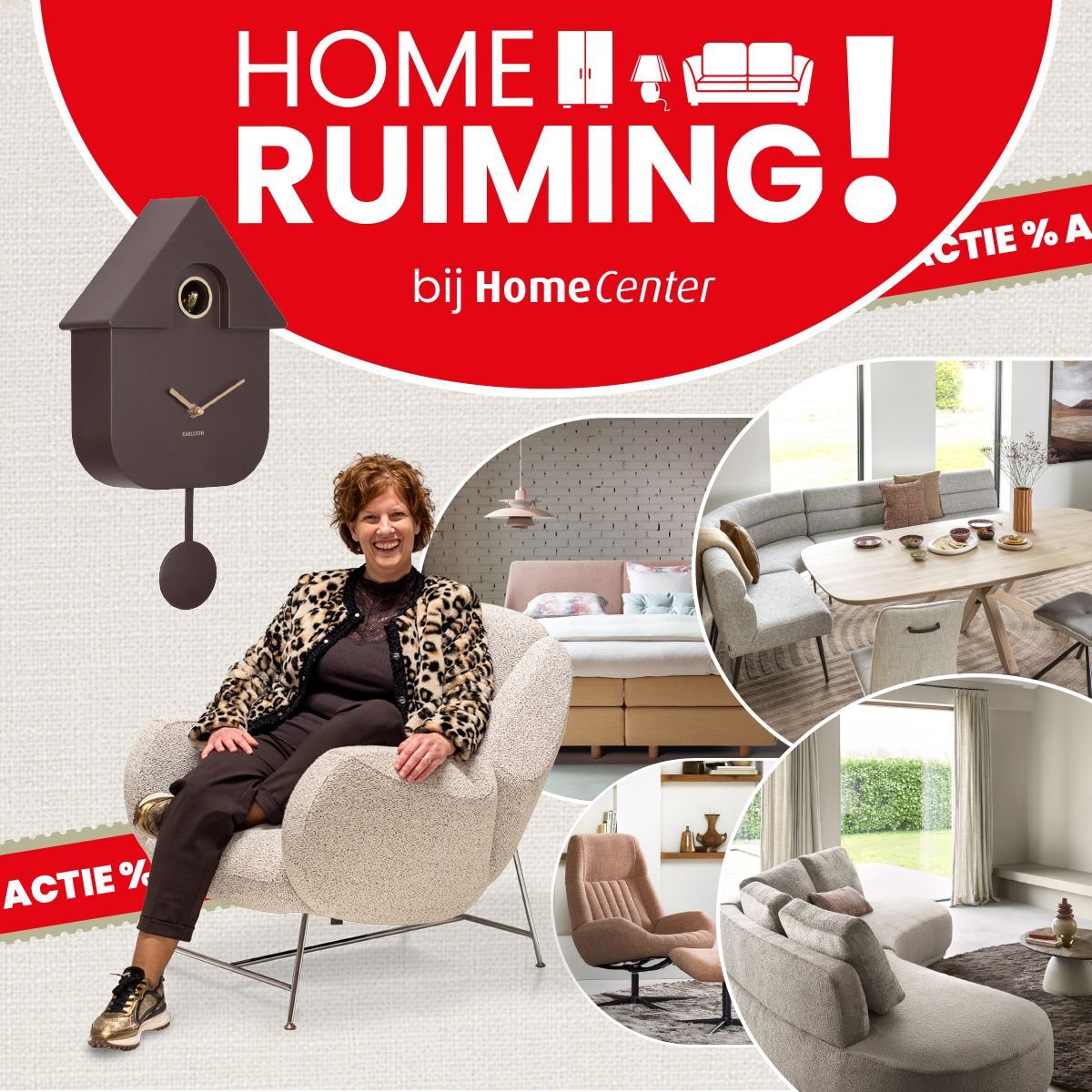 Homeruiming bij Home Center | Hoge kortingen op showroommodellen